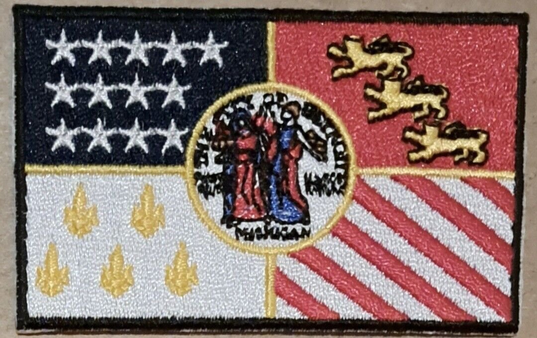 Flag of City of Detroit embroidered Iron on patch