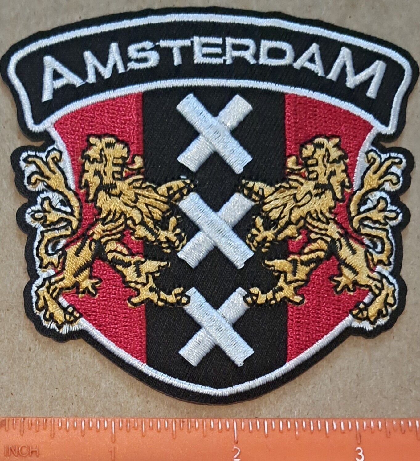 Coat of Arms of Amsterdam embroidered Iron on patch