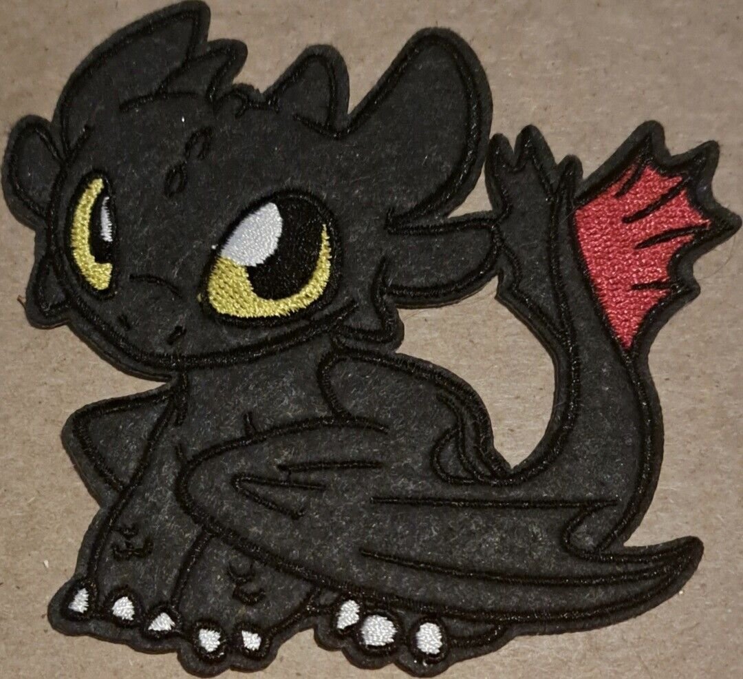 How to Train Your Dragon Toothless embroidered Iron on patch