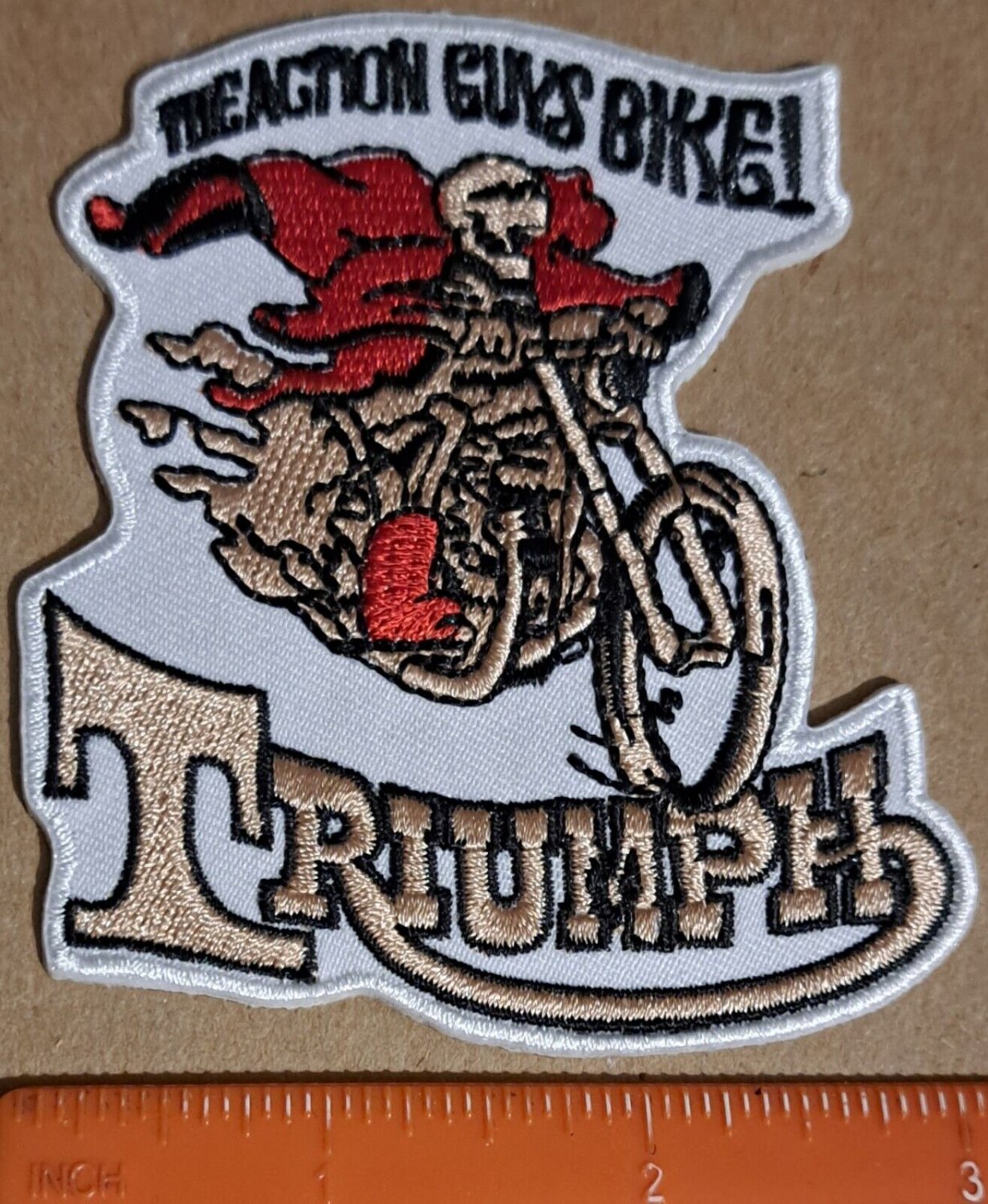 Triumph Motorcycles The Action Guys Bike! embroidered Iron on patch