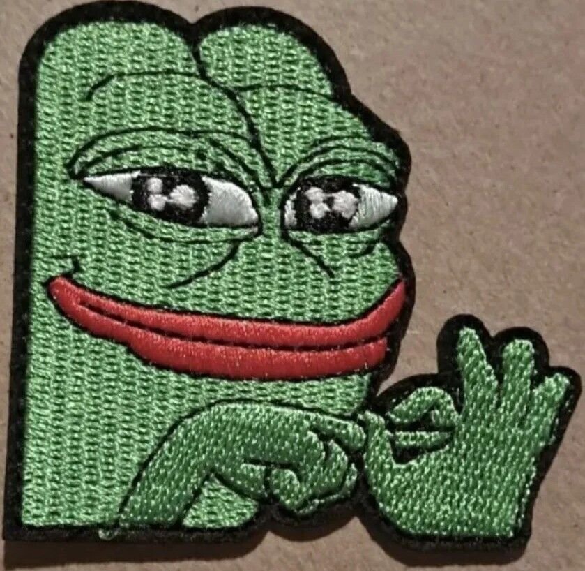 Pepe the Frog embroidered Iron on patch