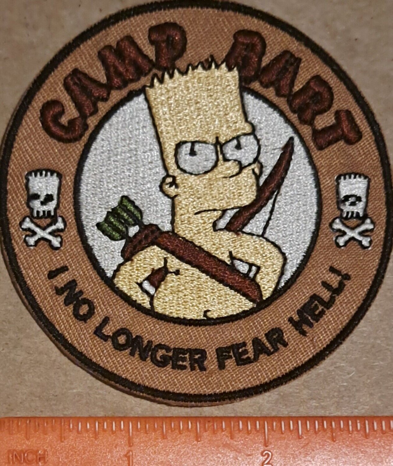 The Simpsons Camp Bart embroidered Iron on patch