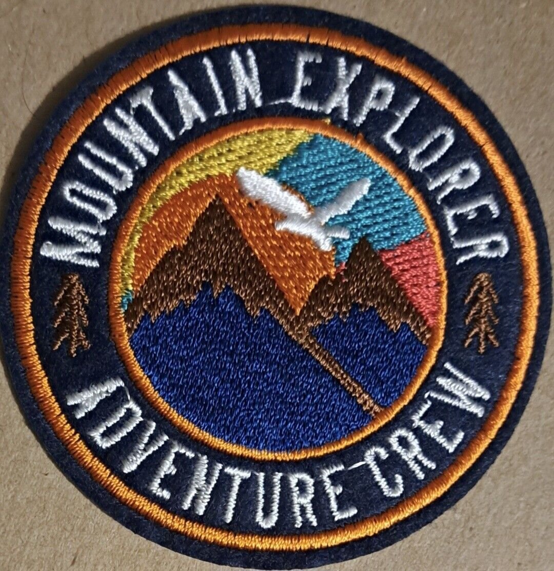 Mountain Explorer Adventure Crew embroidered Iron on patch