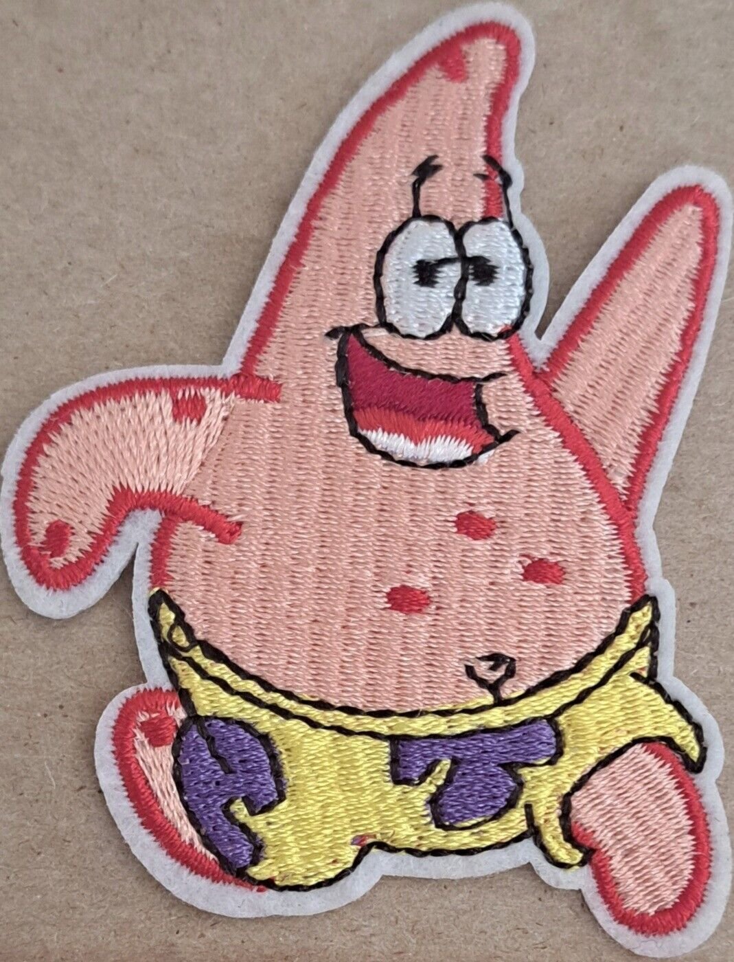 Patrick Star embroidered Iron on patch
