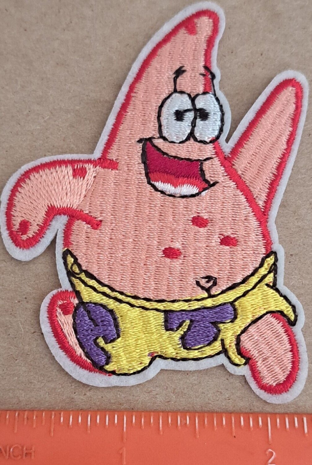 Patrick Star embroidered Iron on patch