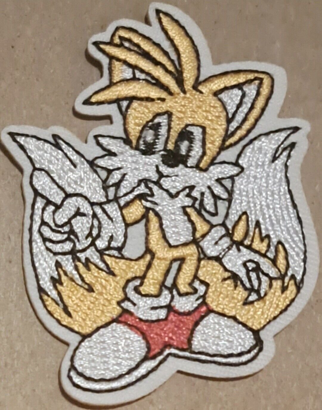 Tails the Fox embroidered Iron on patch