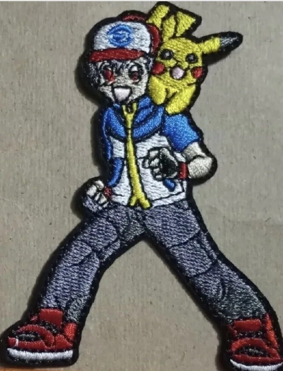 Pokemon Ash Ketchum embroidered Iron on patch