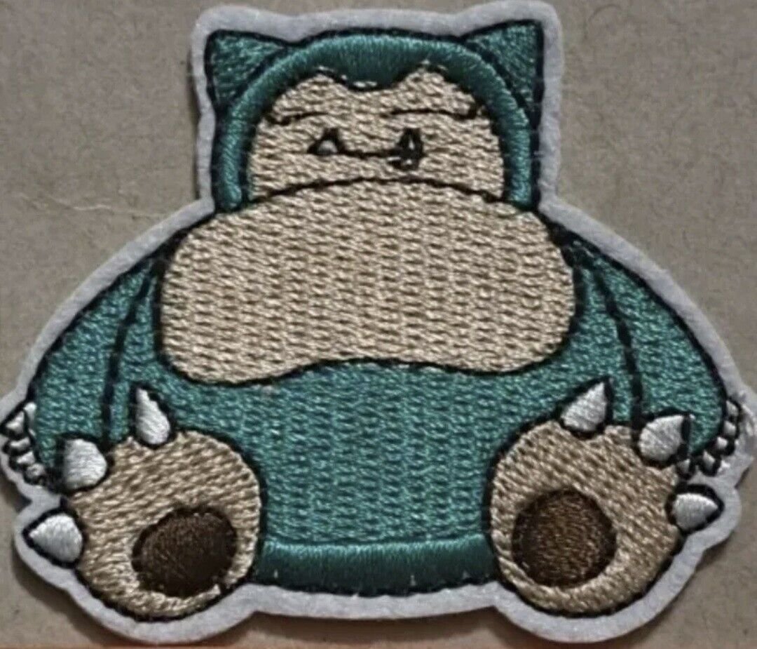 Pokemon Snorlax embroidered Iron on patch