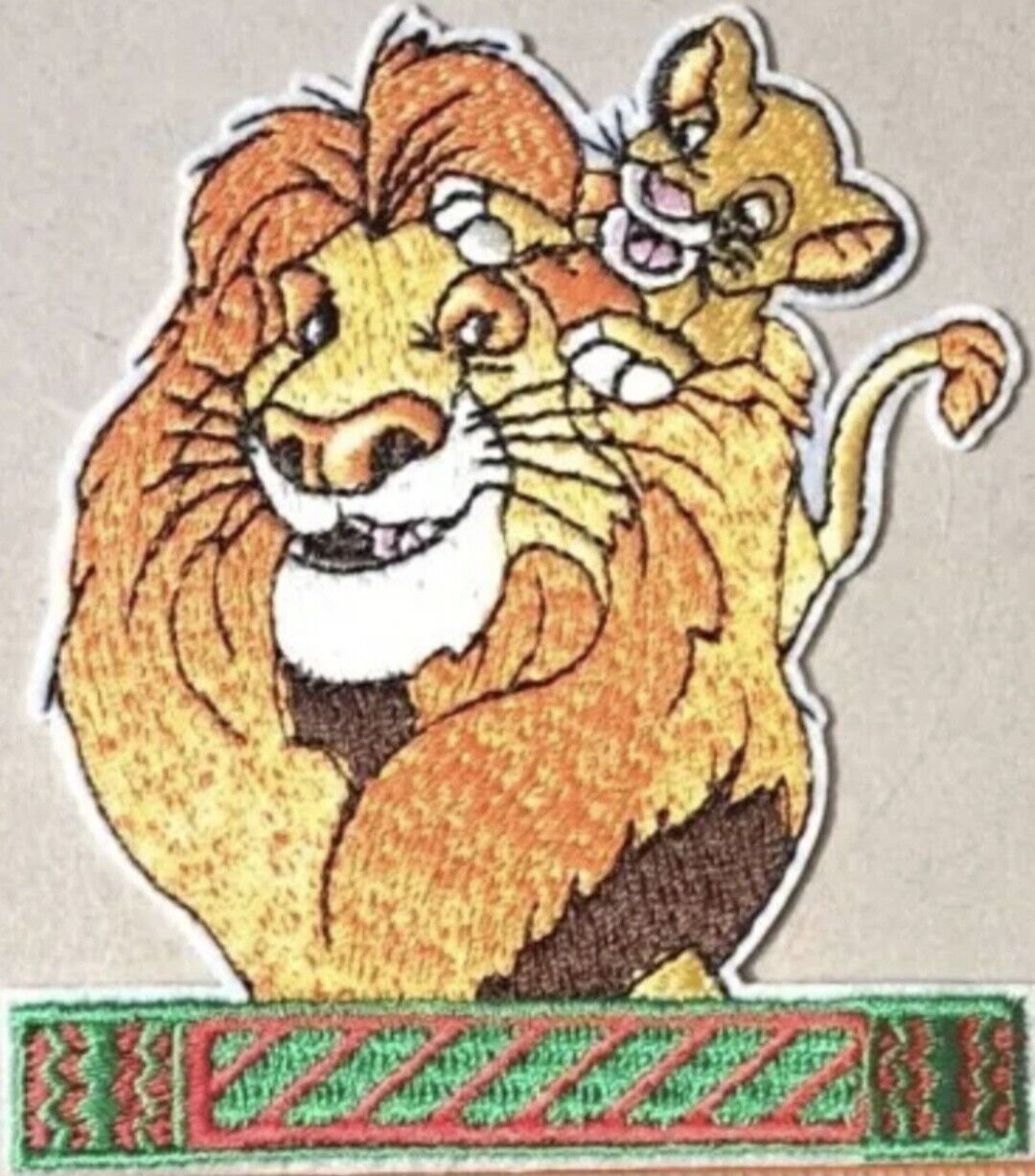 Disney The Lion King Mufasa with Simba embroidered Iron on patch