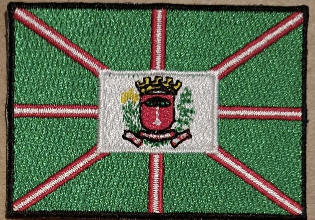Flag of City of Curitiba embroidered Iron on patch