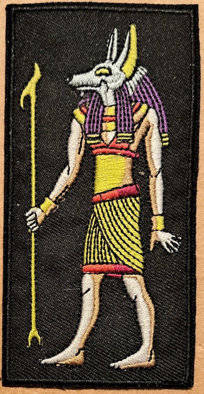 Anubis Ancient Egyptian God of the Dead embroidered Iron on patch