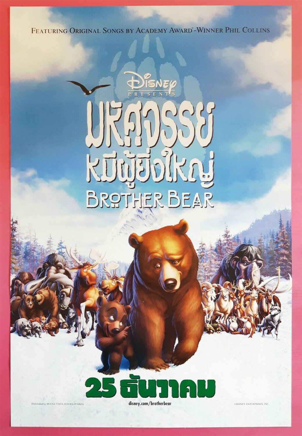 Brother Bear (2003) Thai Movie Poster Original Walt Disney