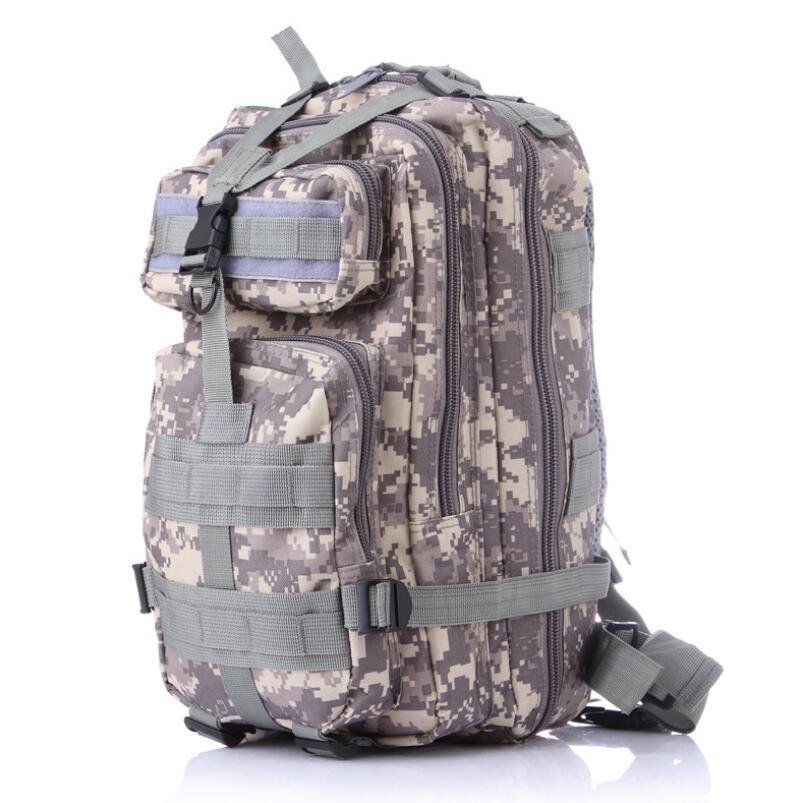 Military Style Hiking Backpack 30 L Grey Pixel Camo