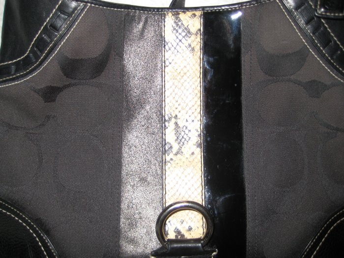 Coach Hampton Python Striped Large Hobo Bag **AUTHENTIC**