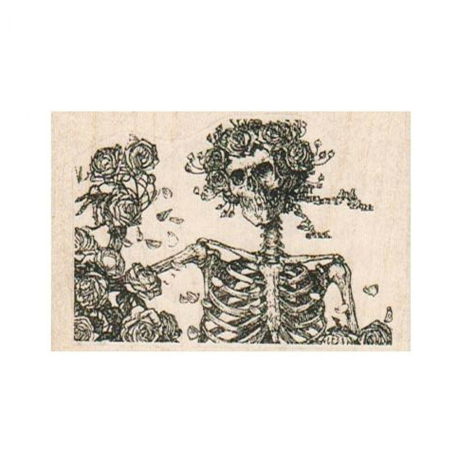 NEW Bertha Skeleton, Grateful Dead Stamp, Dead Head Stamp, Halloween Stamp