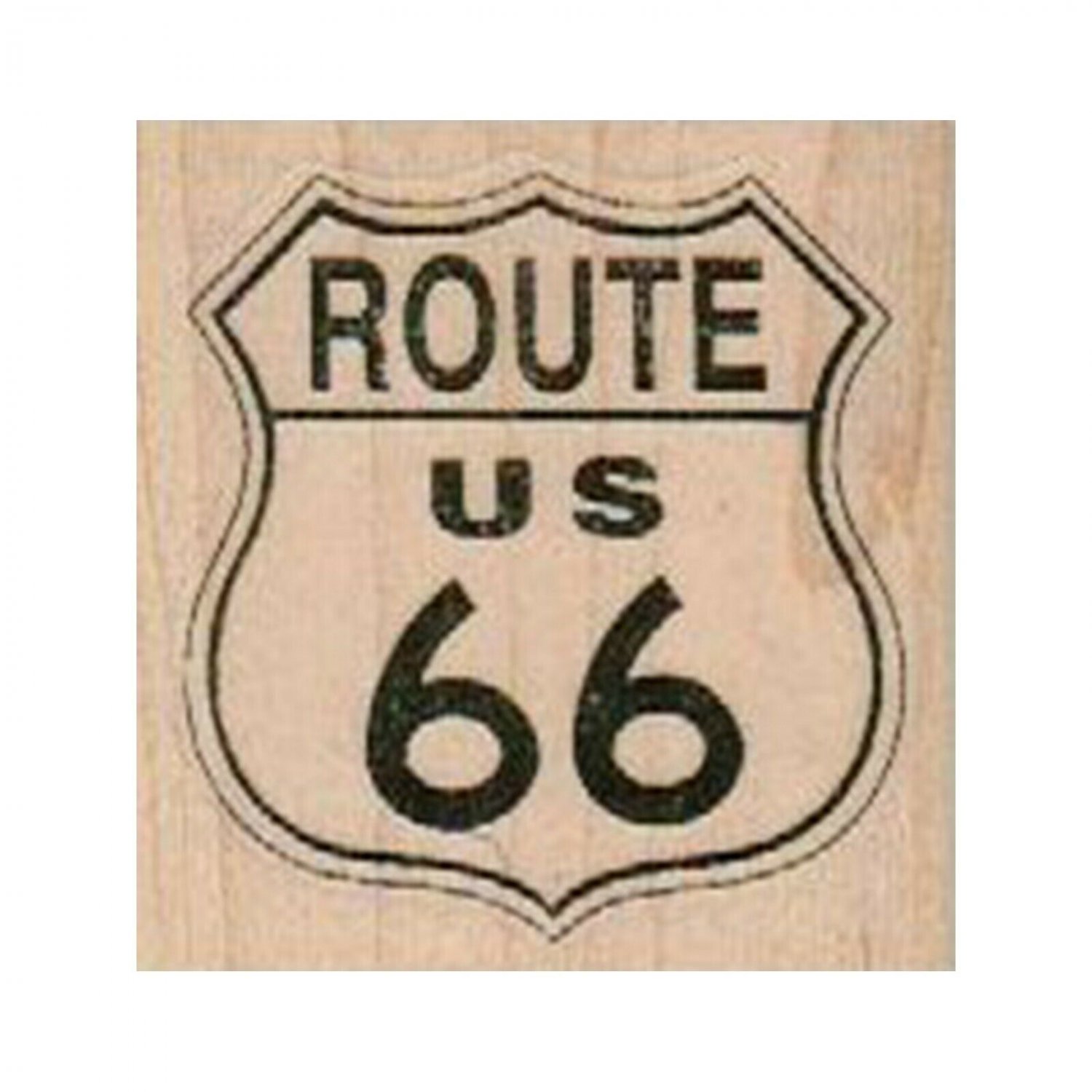 NEW Route 66 Road Sign RUBBER STAMP, Road Trip Stamp, Travel Stamp ...