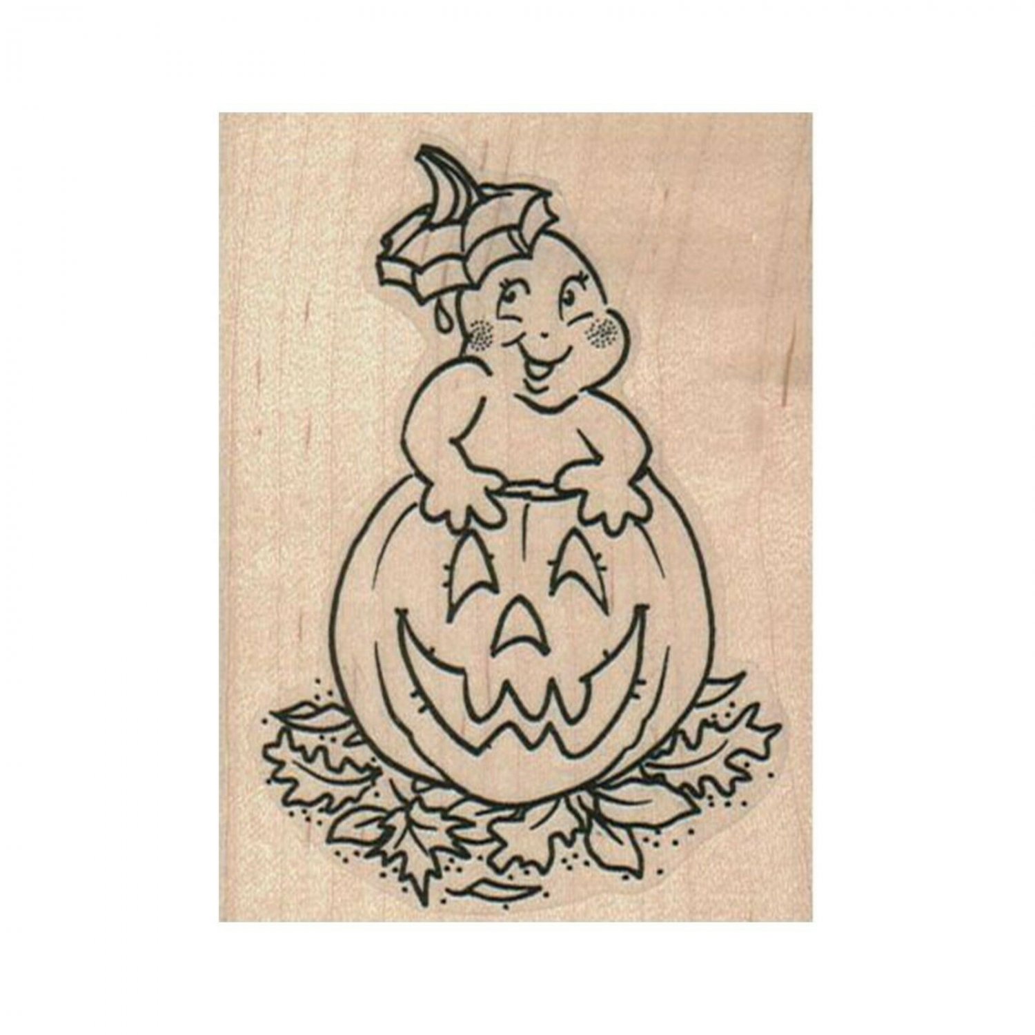 NEW Ghost In Pumpkin RUBBER STAMP, Halloween Stamp,Ghost Stamp, Pumpkin ...