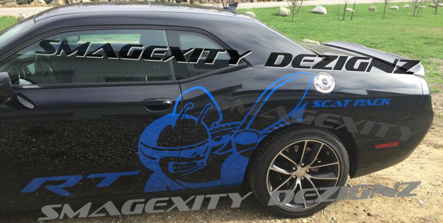 HUGE CAST VINYL DECAL KIT GRAPHICS CHALLENGER MOPAR SCAT PACK BEE RT ...