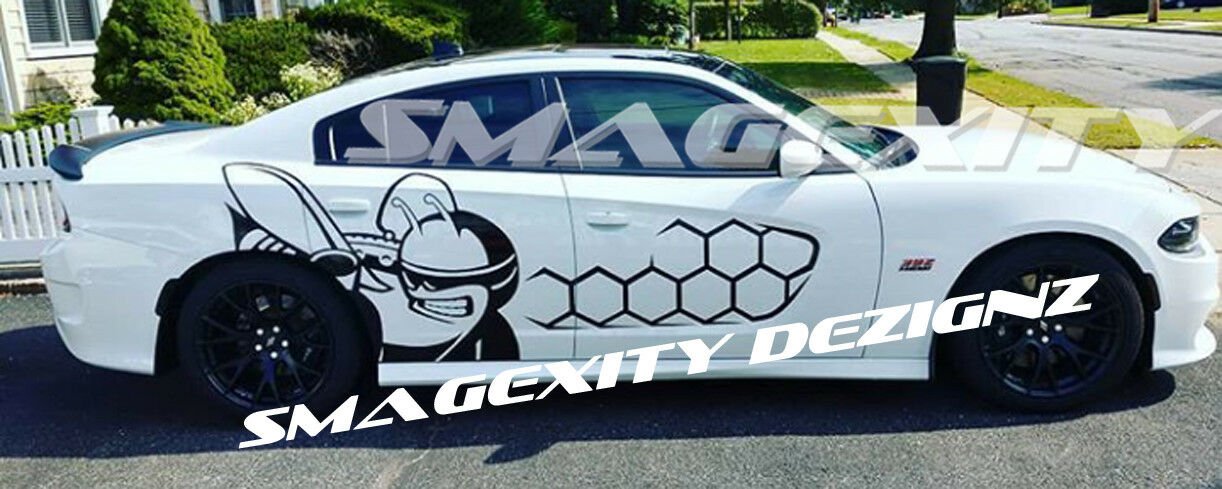 SRT CAST VINYL DECAL KIT GRAPHICS CHARGER MOPAR SCAT PACK BEE HONEYCOMB ...