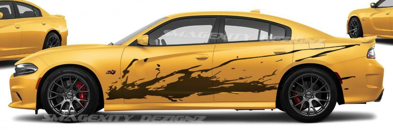 Splash SPLATTER CAST VINYL DECAL KIT GRAPHICS CHARGER MOPAR SRT HELLCAT ...
