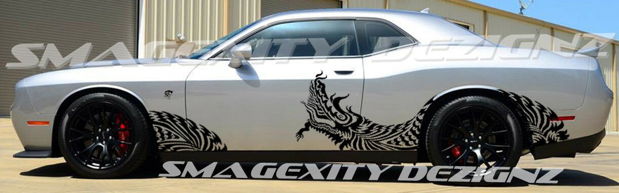 Tribal Dragon CAST VINYL DECAL KIT GRAPHICS Racing Stripe CHALLENGER ...