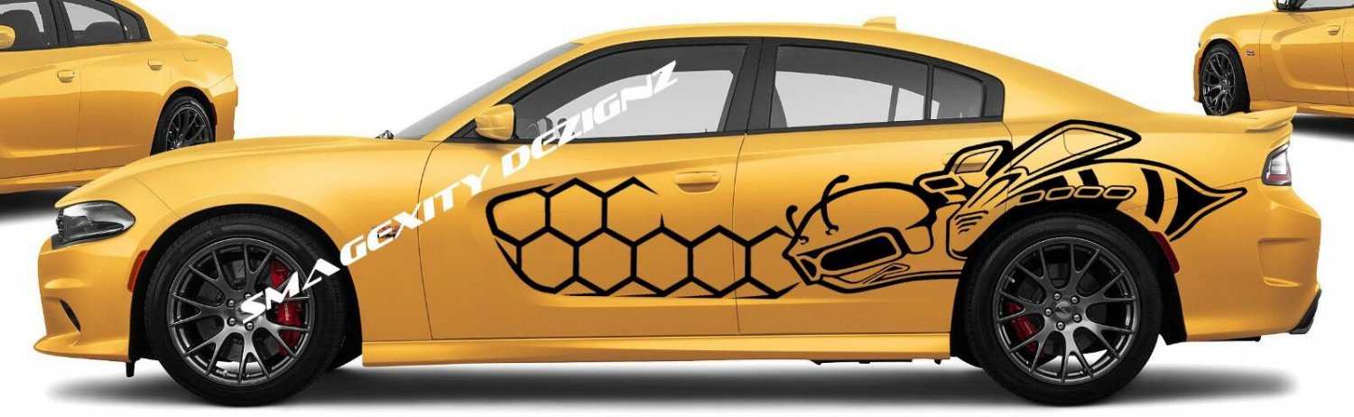 REFLECTIVE CAST VINYL DECAL KIT GRAPHICS SUPER BEE HONEYCOMB SRT Scat ...
