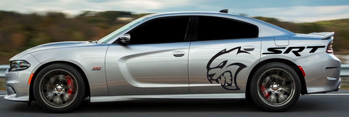 MATTE BLACK CAST VINYL DECAL KIT GRAPHICS CHARGER MOPAR SRT HELLCAT ...