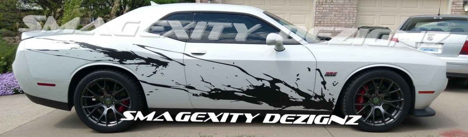 Splash SPLATTER CAST VINYL DECAL KIT GRAPHICS CHALLENGER MOPAR SRT ...