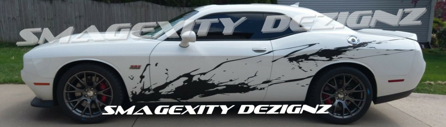 Splash SPLATTER CAST VINYL DECAL KIT GRAPHICS CHALLENGER MOPAR SRT ...