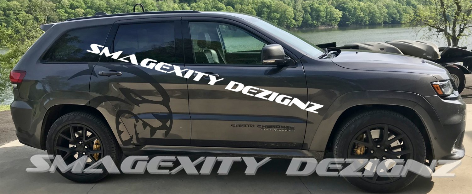 REFLECTIVE BLACK Decals Graphics MOPAR HELLCAT HEMI 392 SRT JEEP TRACK HAWK
