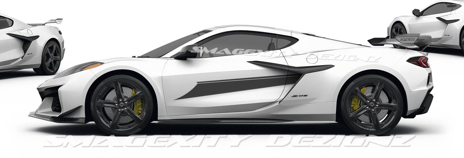 CORVETTE C8 STINGRAY CAST VINYL DECAL KIT GRAPHICS TRIBAL STRIPE C8R