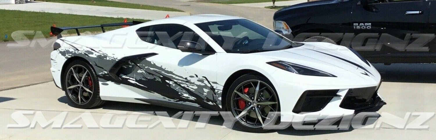 CORVETTE C8 STINGRAY CAST VINYL DECAL KIT GRAPHICS TRIBAL