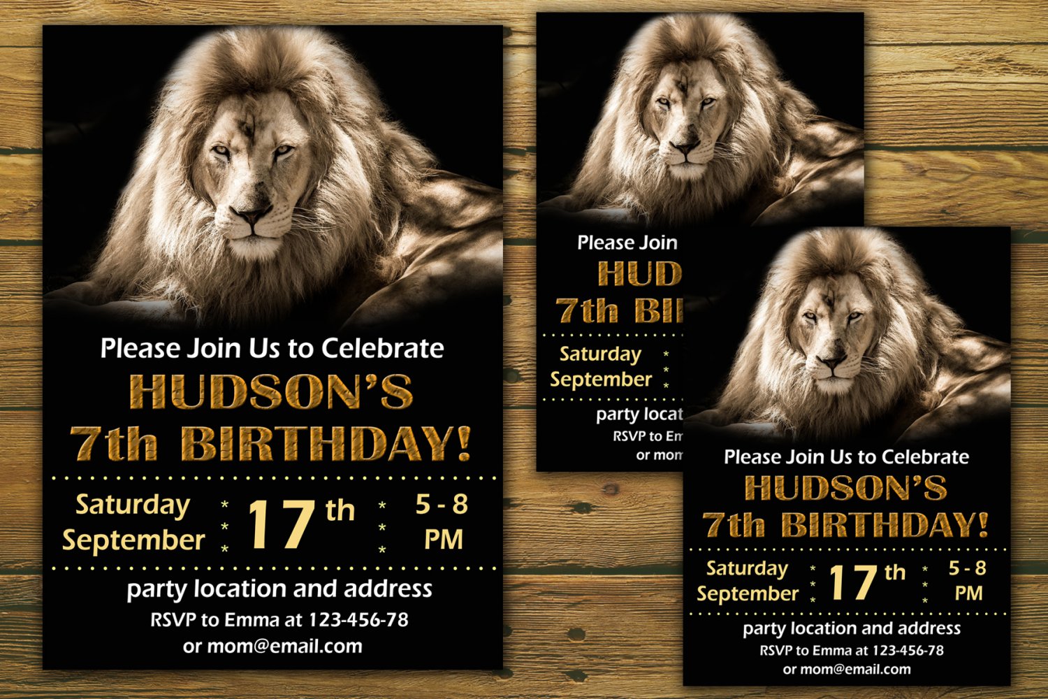 Lion birthday invitation,Lion birthday invite,Safari birthday invitation