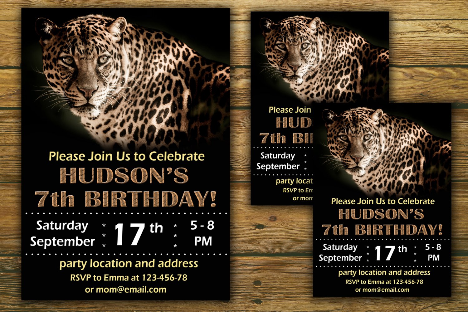 Leopard birthday invitation,Leopard birthday invite,Safari birthday ...