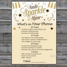 Golden bow What's in your phone game,Adult Birthday Game,Girls Birthday ...