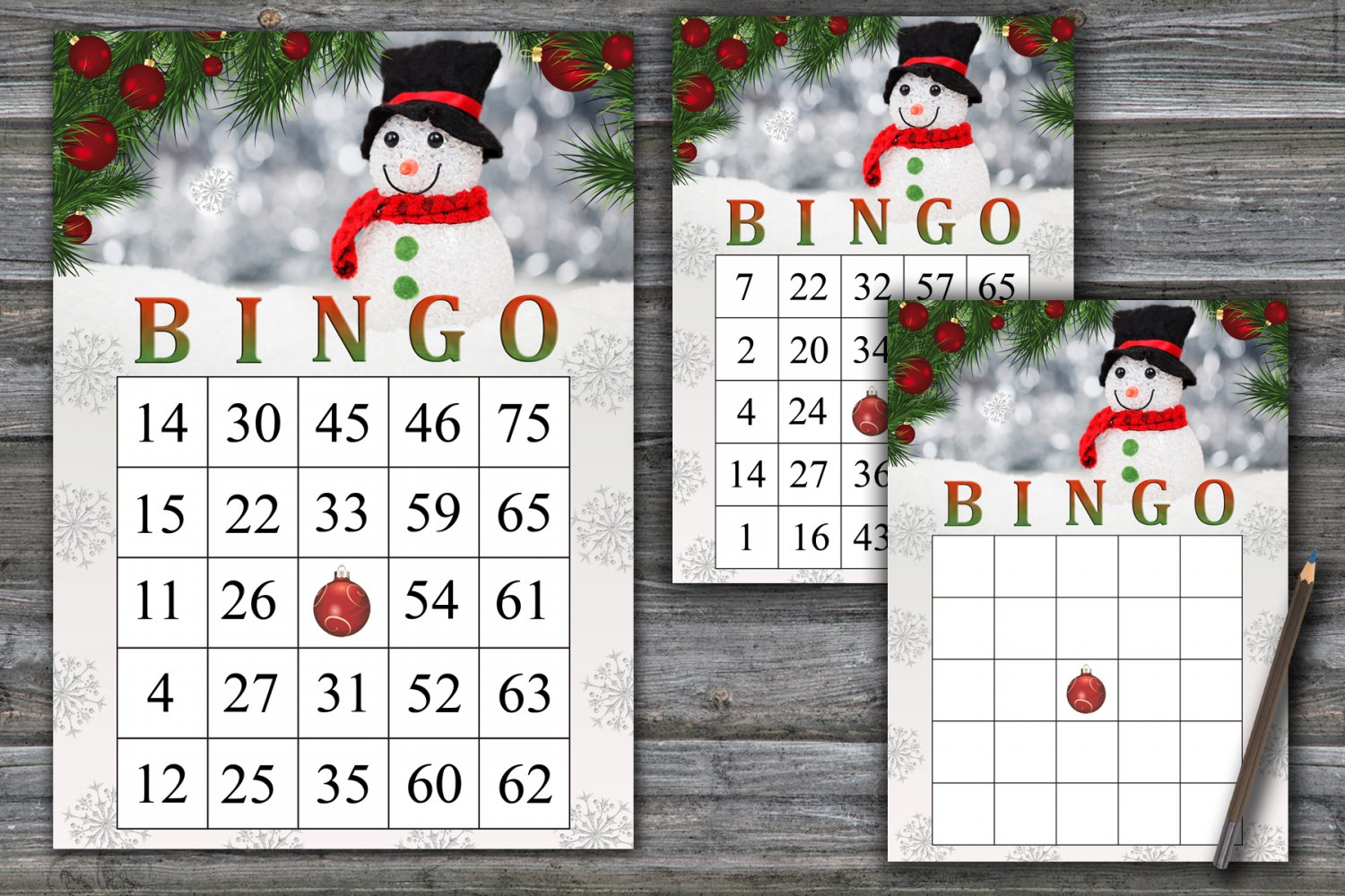 Christmas bingo game,Snowman bingo,Christmas Party bingo,Holiday Bingo ...