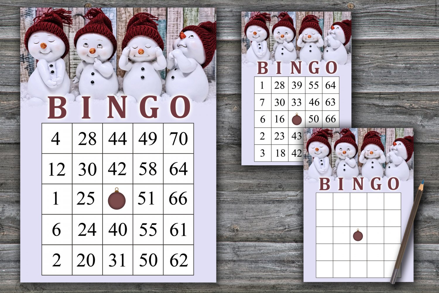 Christmas bingo game,Cute snowman bingo,Christmas Party ,Holiday Bingo ...