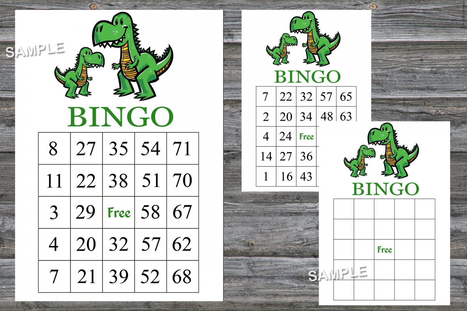 Dinosaur bingo game,T-rex bingo card,birthday bingo games,60 Printable ...