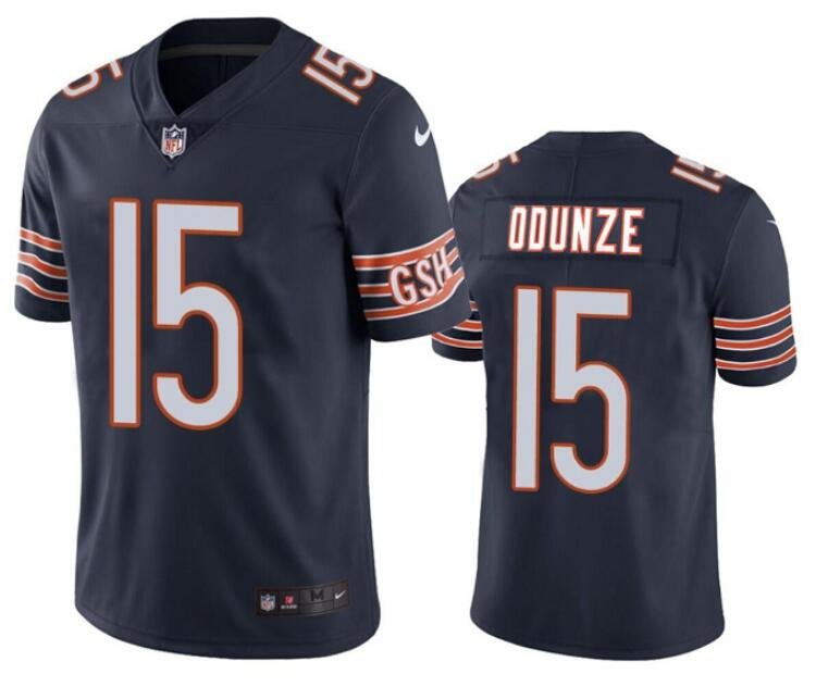 Men's Chicago Bears #15 Rome Odunze Navy Untouchable Football Stitched ...