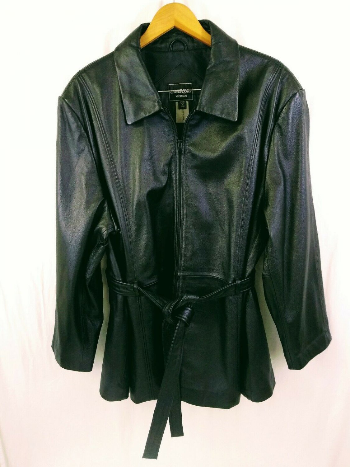 Outbrook Woman Genuine Black Leather Womens Lined Jacket Size 3X (24w ...