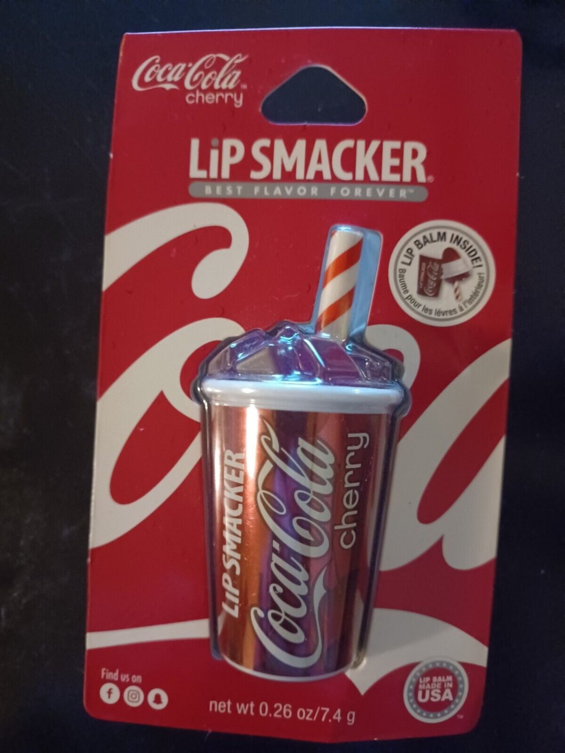 LiP SMACKER Coca-Cola Cherry Coke flavored Lip Balm Collectible RARE ...
