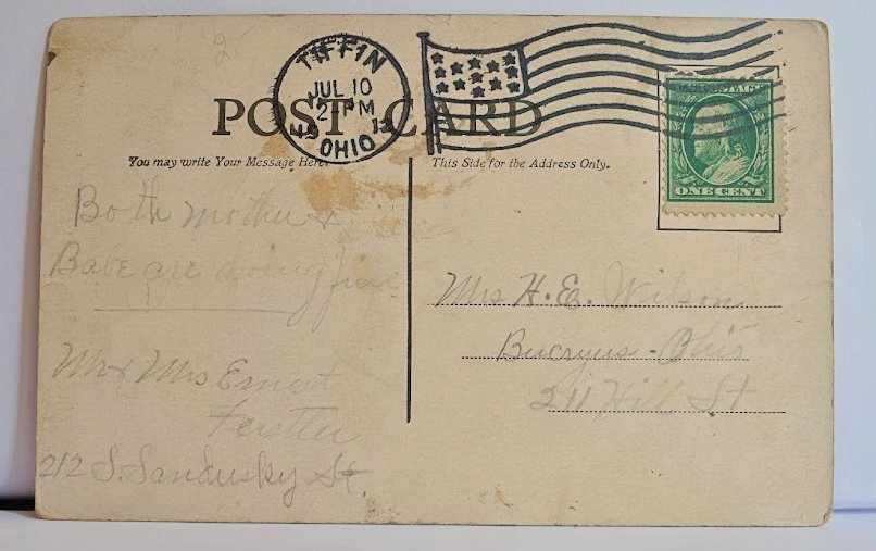 A Very Little Baby Divided Back Postcard Posted 1912 VG-EX