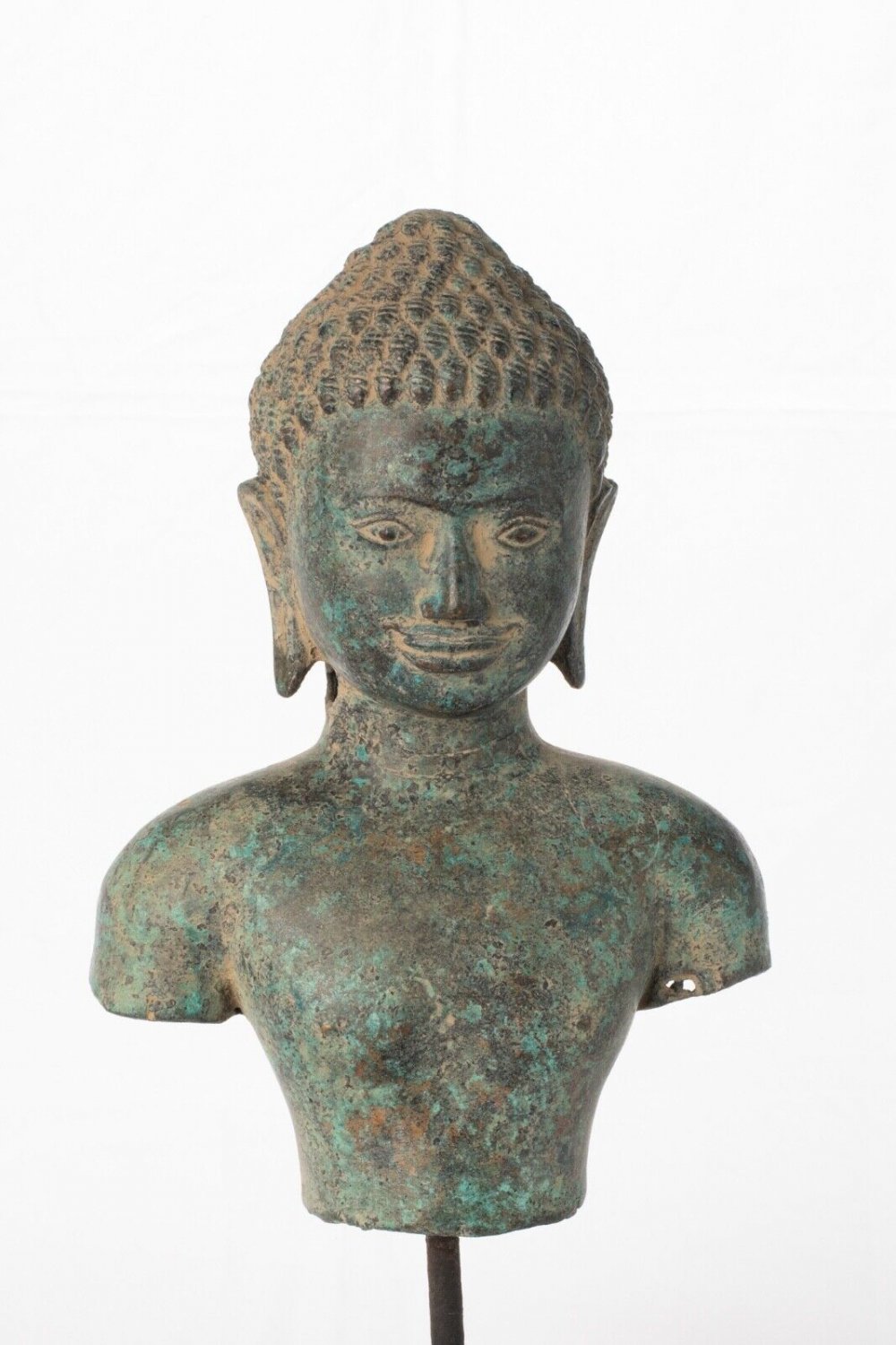 Antique Khmer Style Bronze Vishnu Torso Statue - Protector & Preserver ...