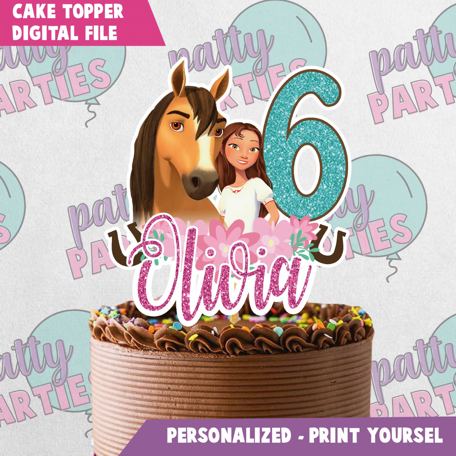 SPIRIT RIDING FREE CAKE TOPPER