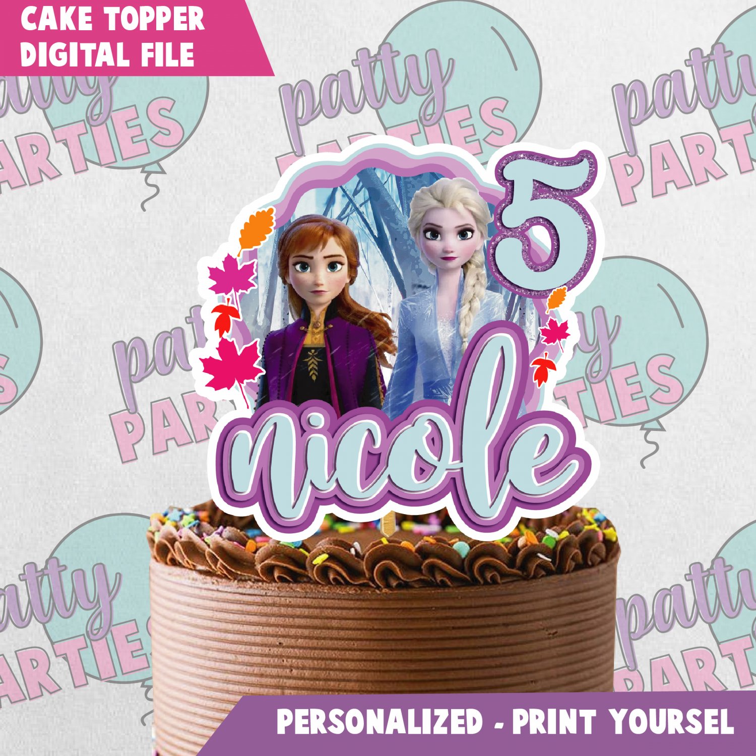 FROZEN 2 CAKE TOPPER