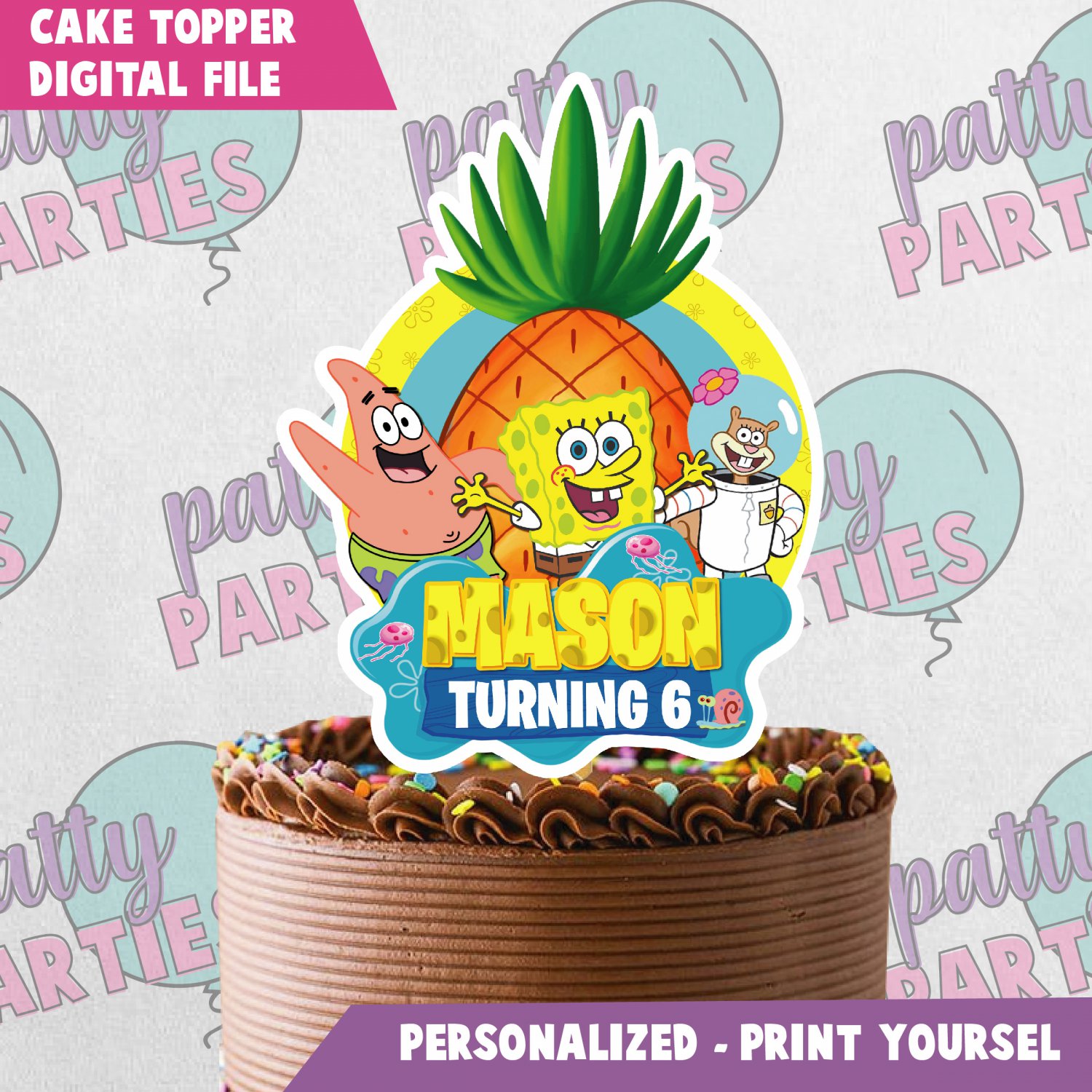 SPONGEBOB SQUAREPANTS CAKE TOPPER