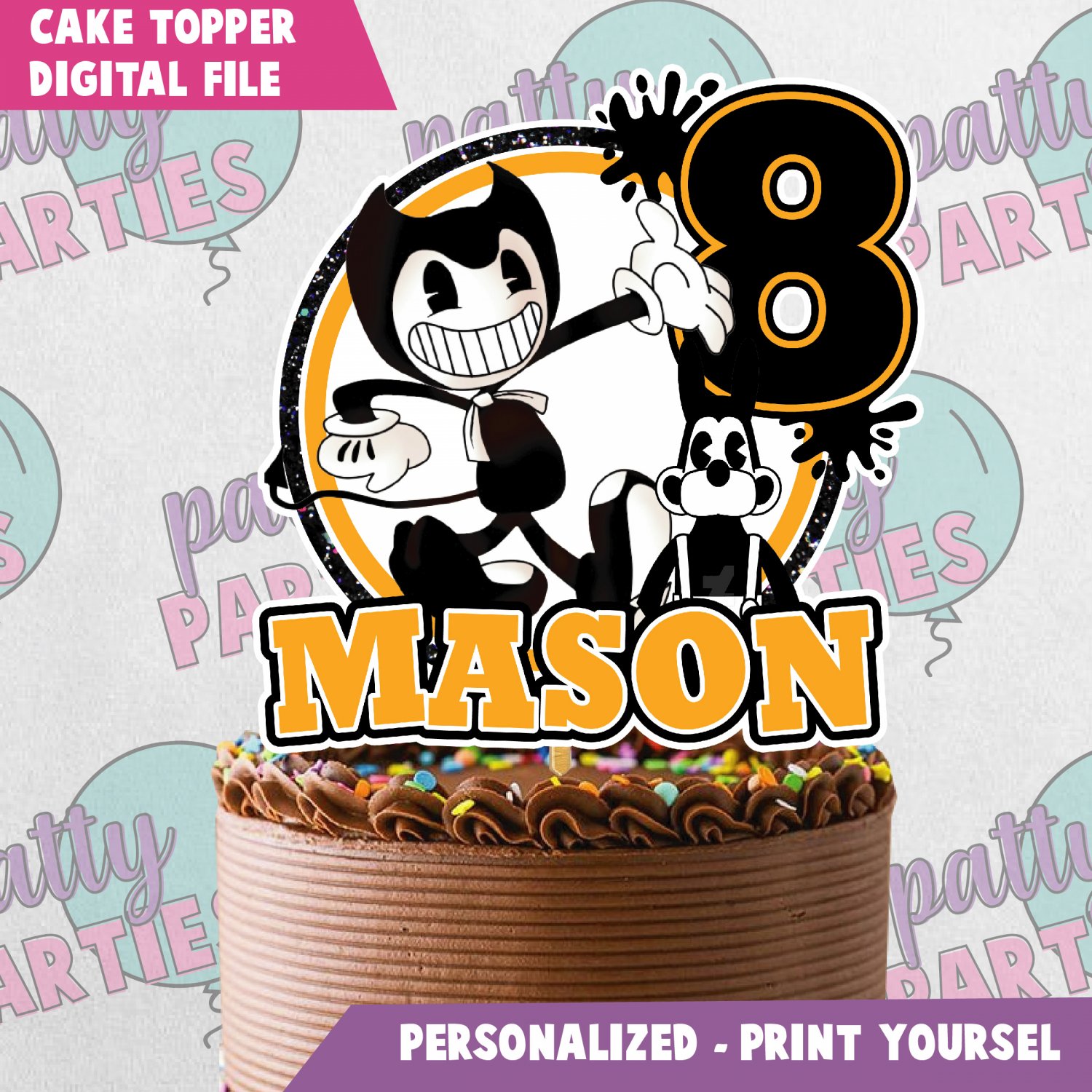 BENDY AND MACHINE CAKE TOPPER