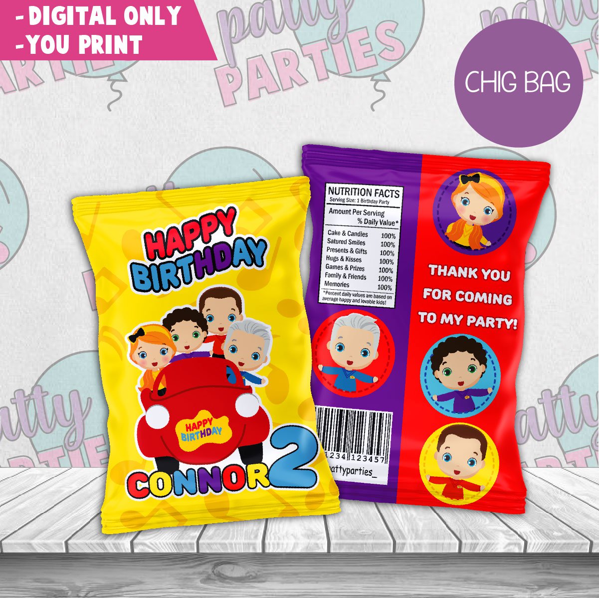 THE WIGGLES CHIP BAG
