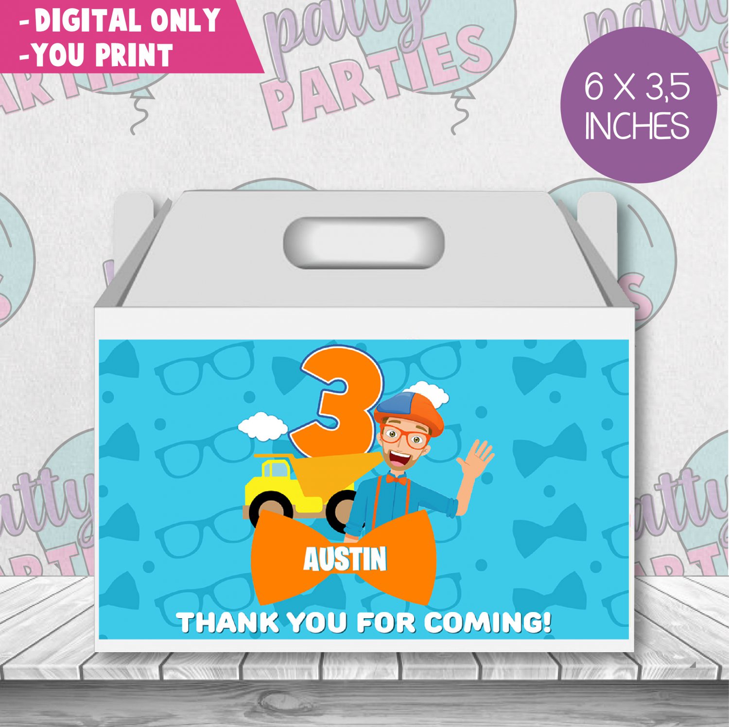 BLIPPI GIFT BOX LABEL