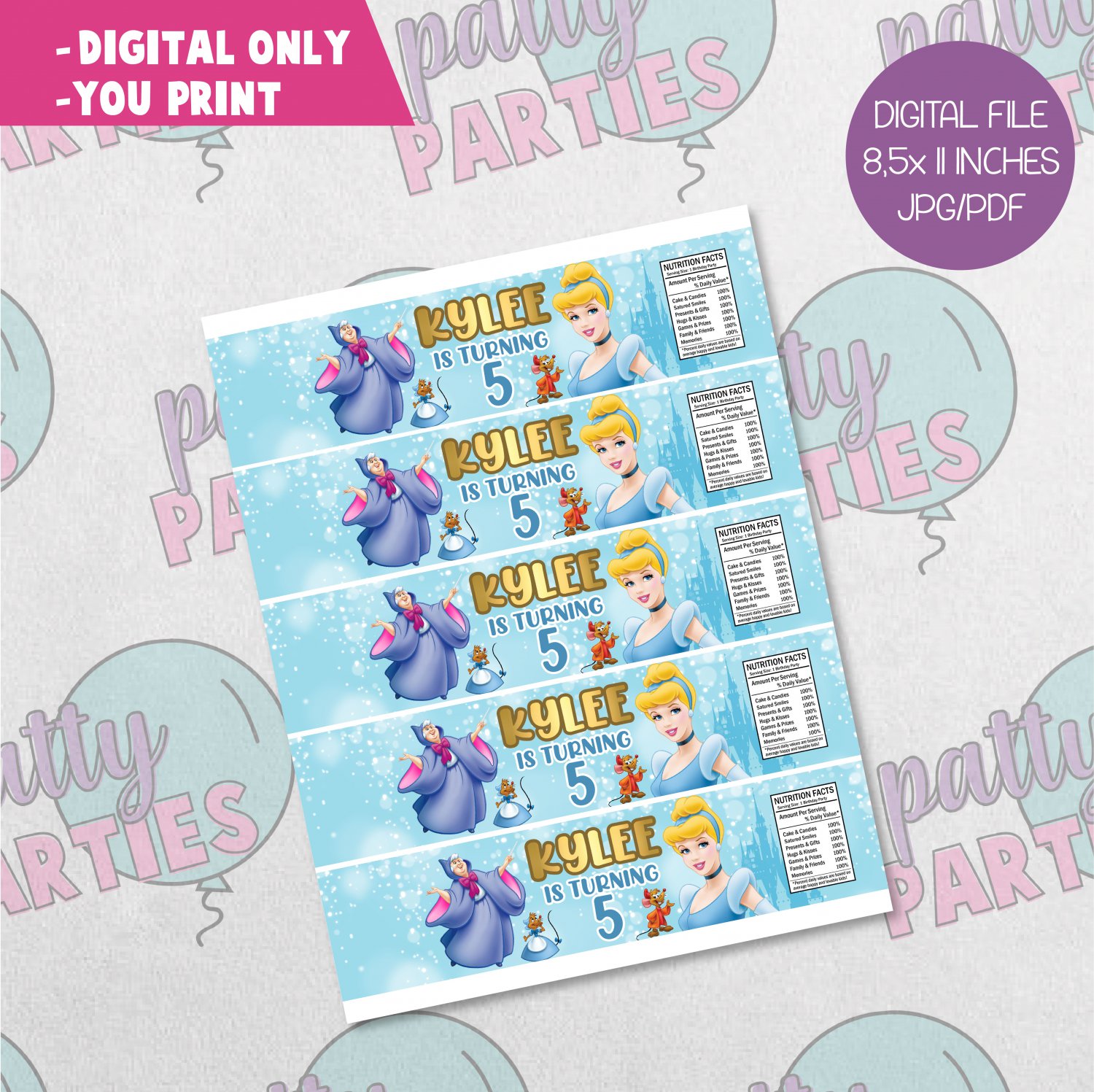 CINDERELLA BOTTLE LABEL